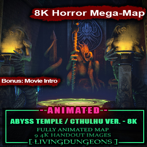 Animated Abyss Temple Battle-map - Cthulhu Variant | Forge Bazaar